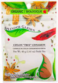 Splendor Garden Ceylon “True” Cinnamon 40 g – Quantum Health Whistler