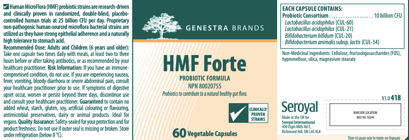 Genestra HMF Forte Probiotic – Quantum Health Whistler