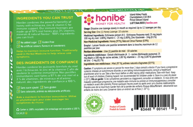 Honibe Immune Boost Lozenges with Zinc – Quantum Health Whistler